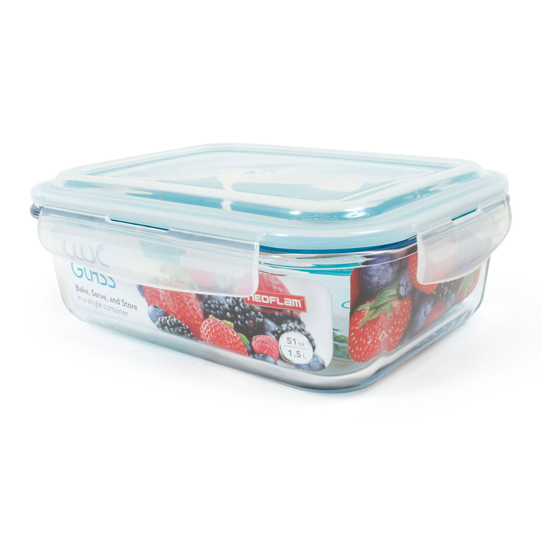 Airtight Glass Food Storage - BPA-Free, Microwave & Dishwasher Safe ...